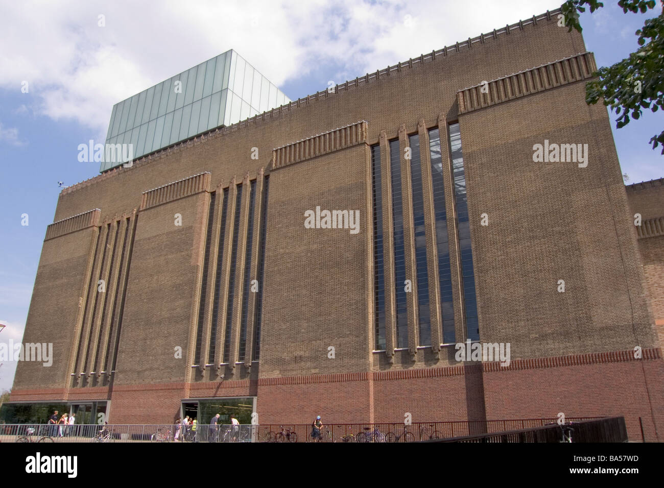 Tate Modern building architectural detail, Bankside, London, England ...