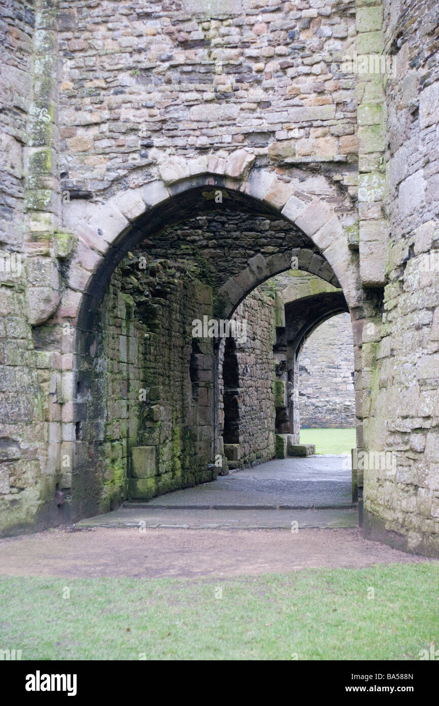 Wales - Anglesey Beaumaris castle early Norman arch transition period ...