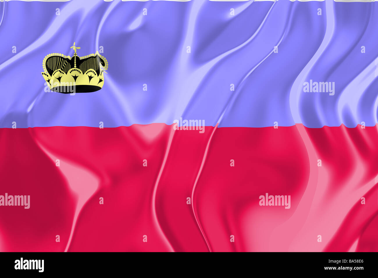 Flag of Lichenstein national country symbol illustration Stock Photo ...