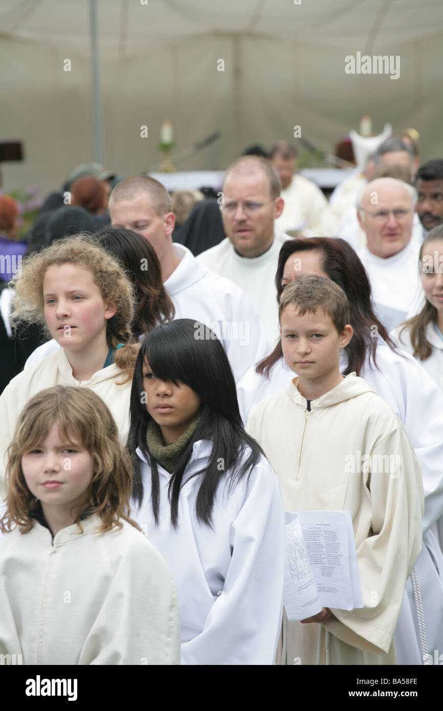 Religious (catholic) ceremony in Denmark Stock Photo - Alamy
