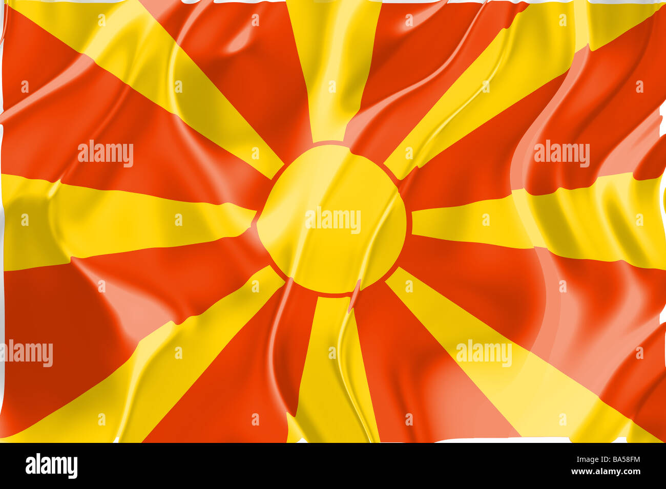 Flag of Macedonia national country symbol illustration Stock Photo - Alamy