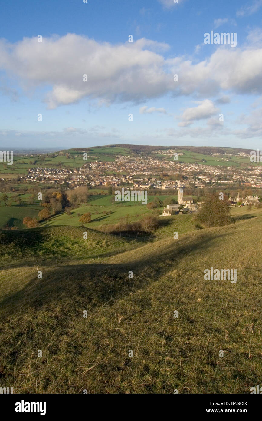 The view over the Stroud Valleys from Selsley Common, Gloucestershire ...