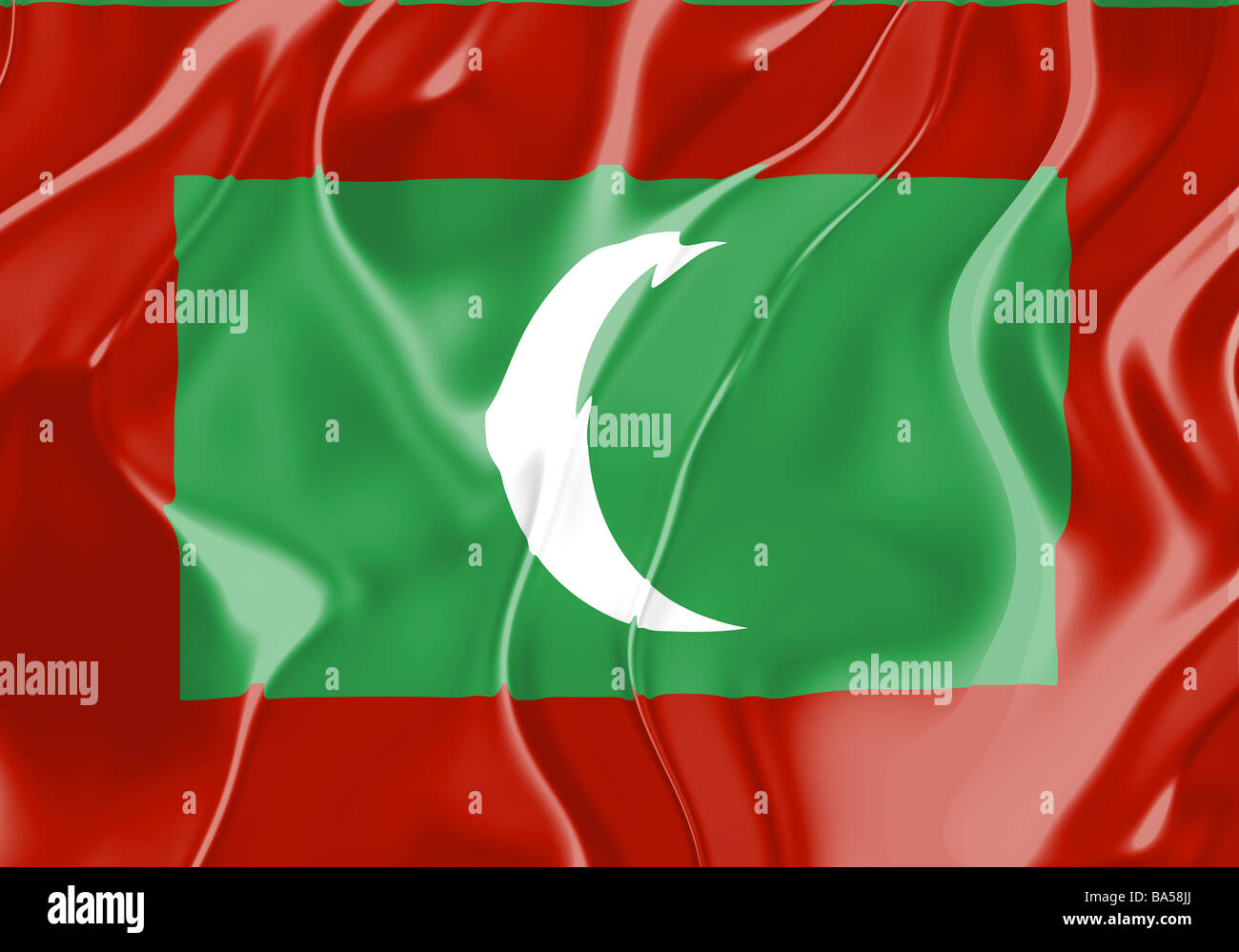 Flag of Maldives national country symbol illustration Stock Photo - Alamy