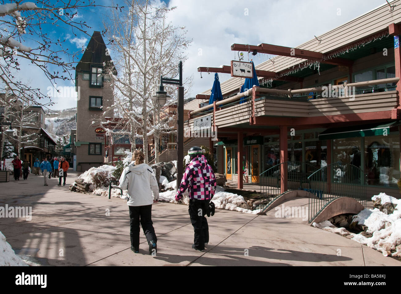 Snowmass Village Mall, Snowmass Village, Colordao Stock Photo - Alamy