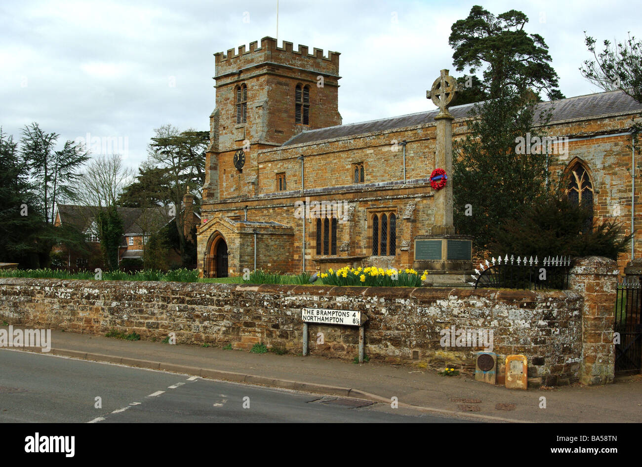 The church of St Mary The Virgin in East Haddon, Northamptonshire Stock ...