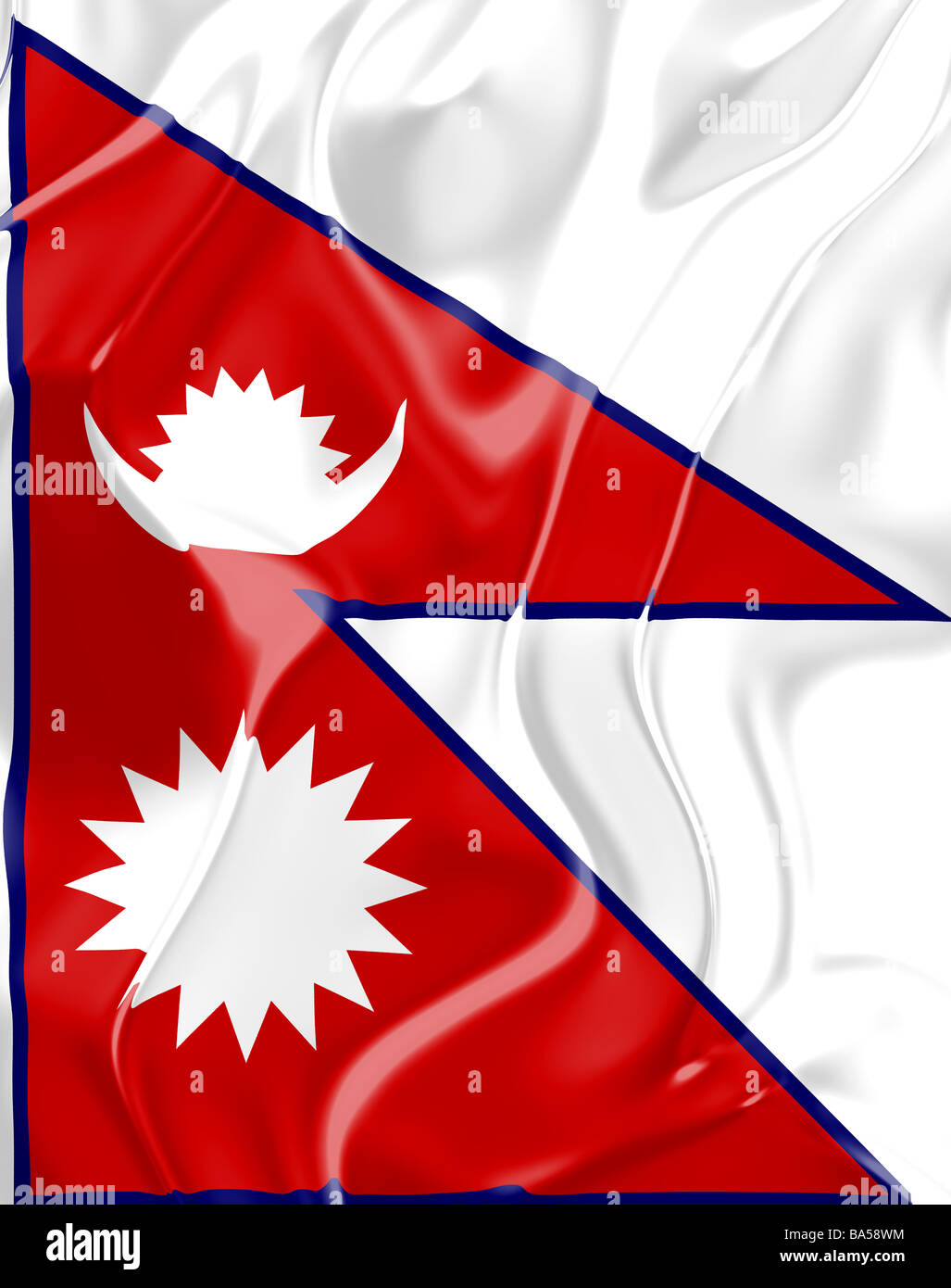 Flag of Nepal national country symbol illustration Stock Photo - Alamy
