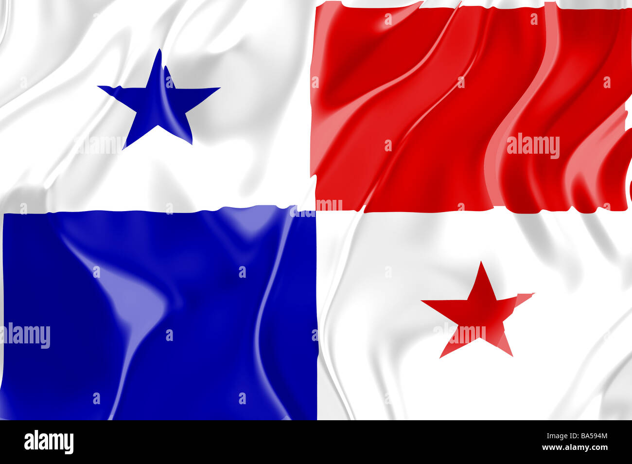 Flag of Panama national country symbol illustration Stock Photo - Alamy