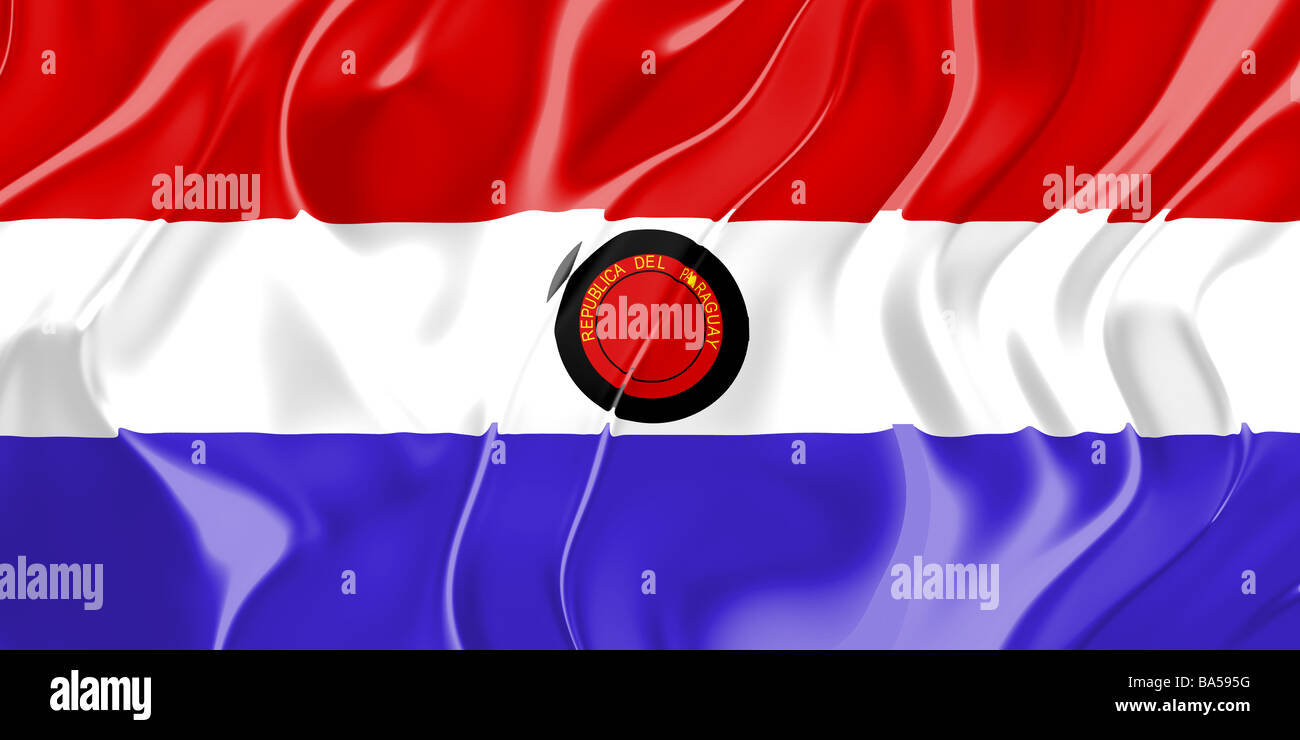 Flag of Paraguay national country symbol illustration Stock Photo - Alamy