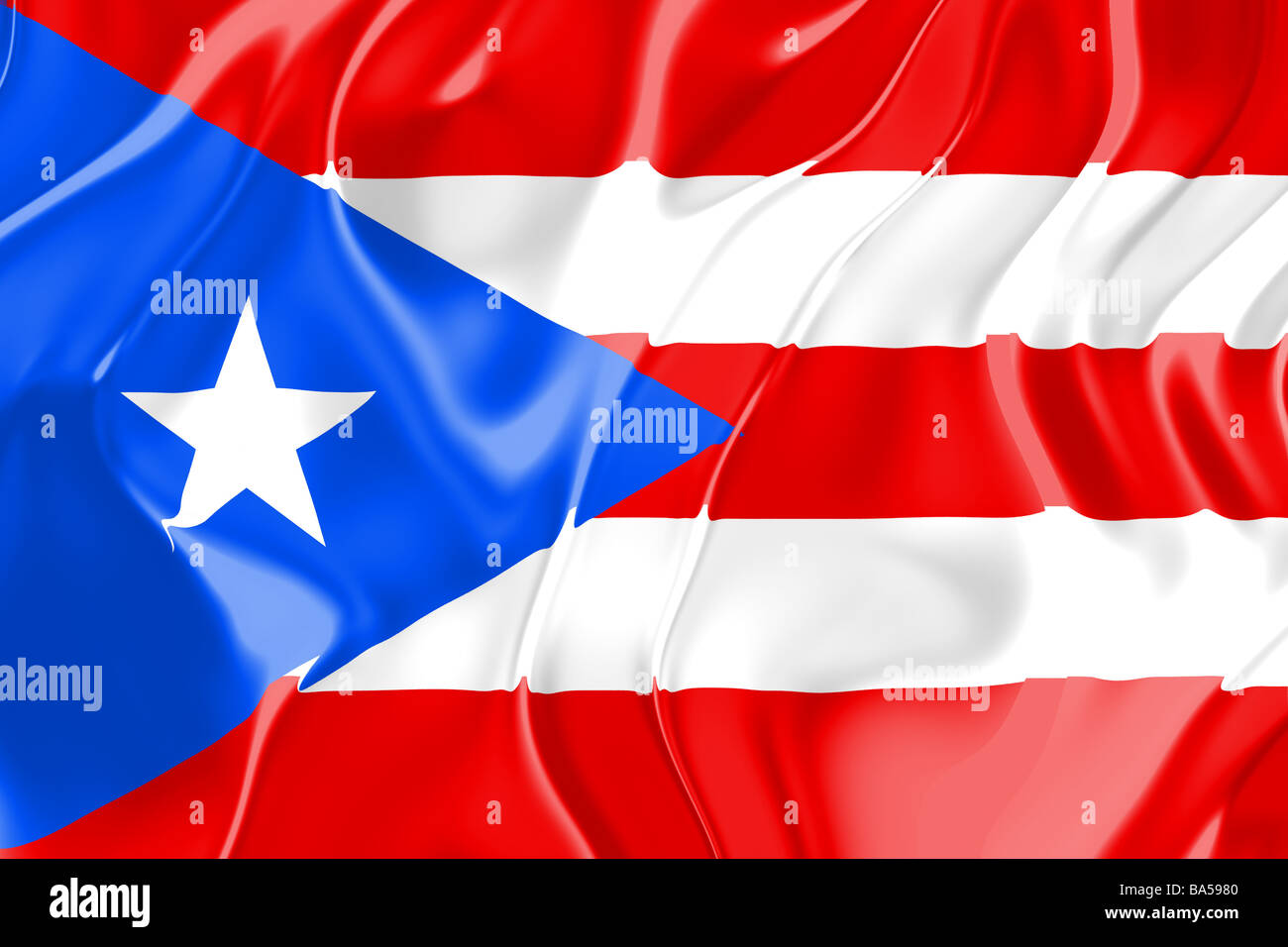 Flag of Puerto Rico national country symbol illustration Stock Photo ...