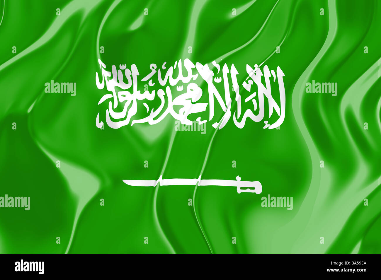 Flag of Saudi Arabia national country symbol illustration Stock Photo ...