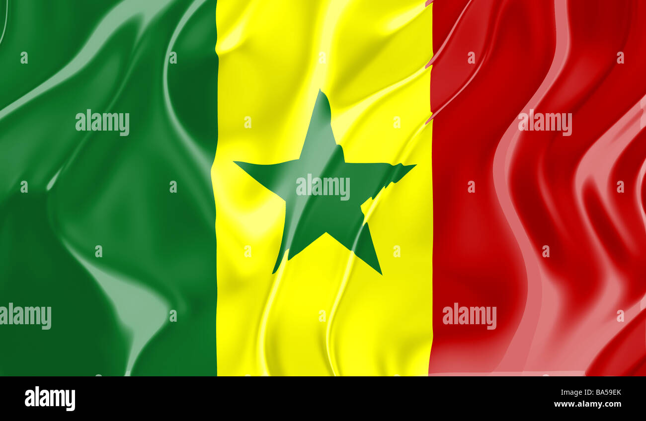 Flag of Senegal national country symbol illustration Stock Photo - Alamy