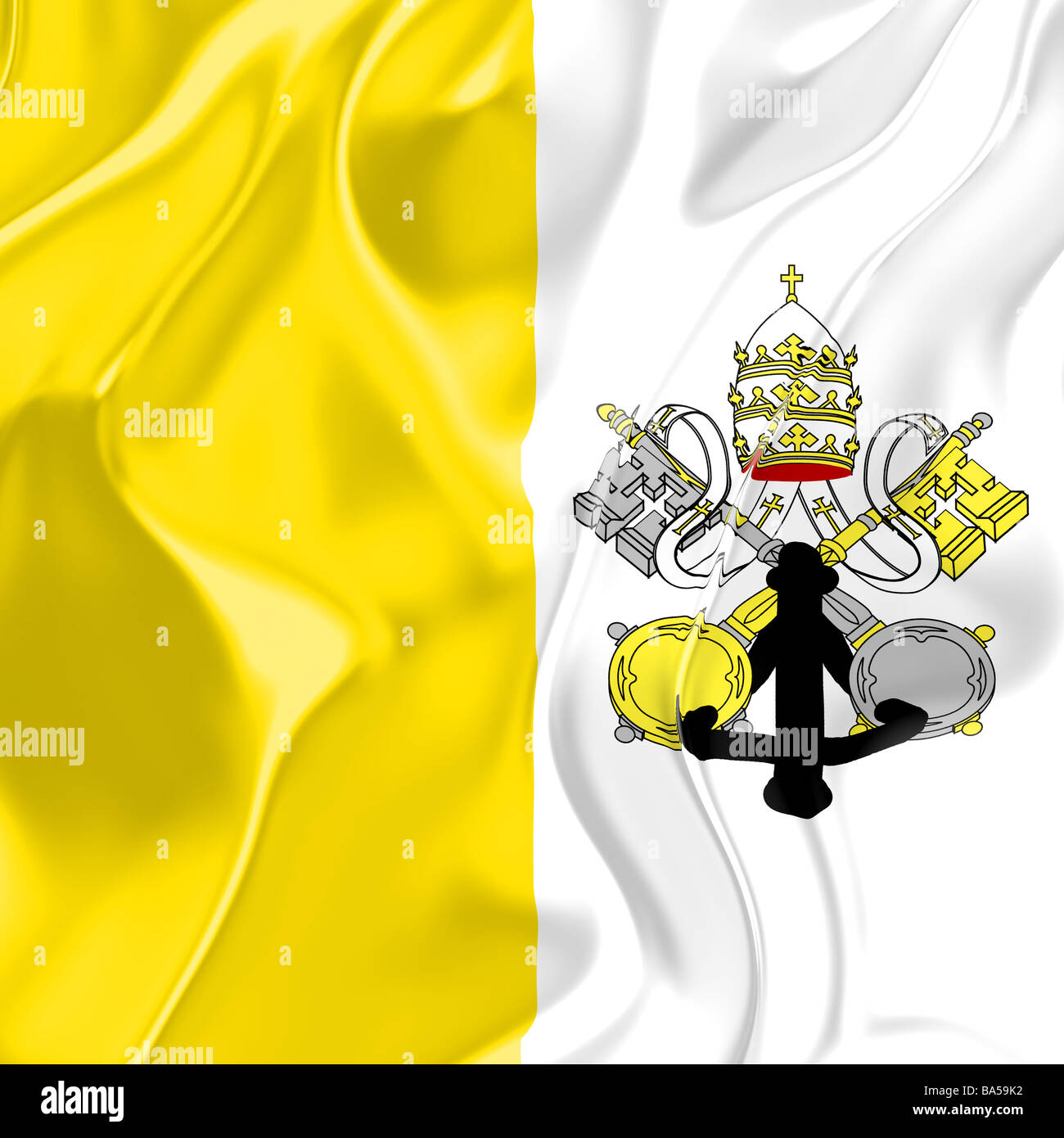 Flag of Vatican national country symbol illustration Stock Photo - Alamy