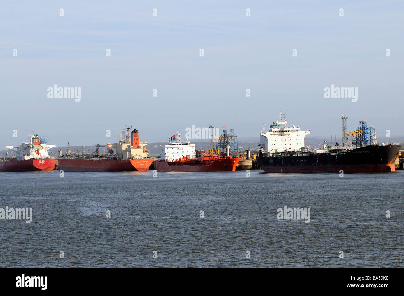 Fawley Refinery on Southampton Water Hampshire southern England UK ...