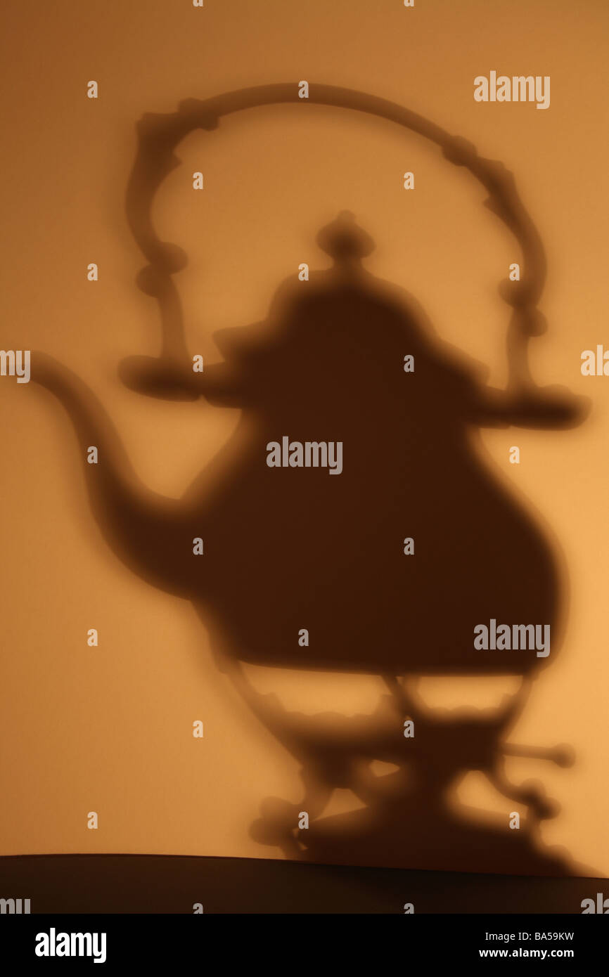 Shadow silhouette of an ornate teapot Stock Photo - Alamy