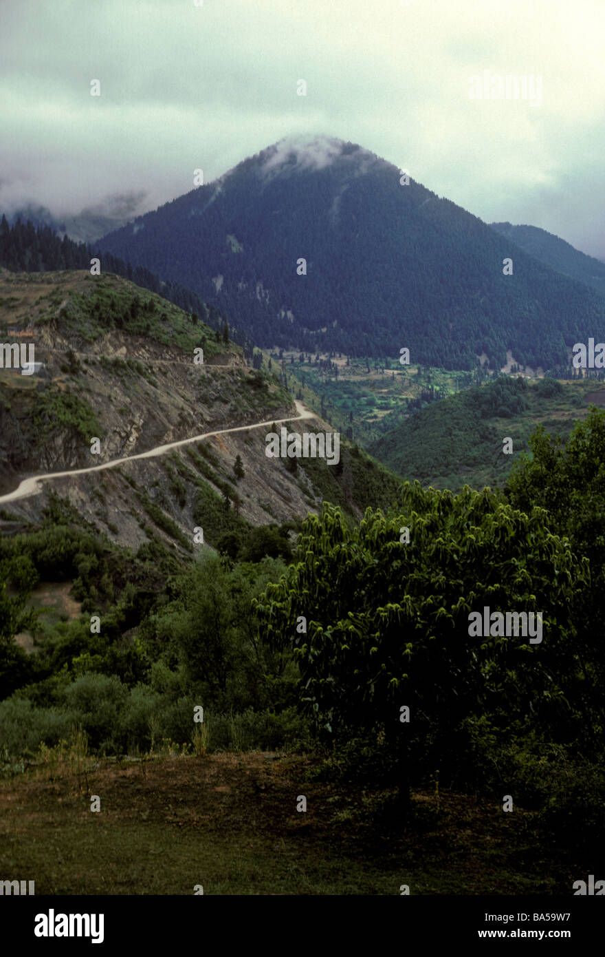 mountain landscape, Metsovo, Pindos Mountains, Epirus region, Greece ...