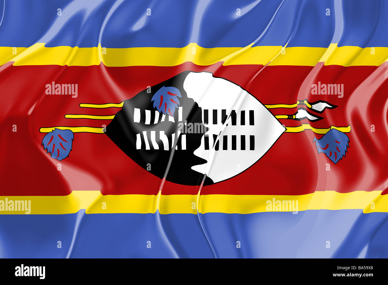Flag of Swaziland national country symbol illustration Stock Photo - Alamy