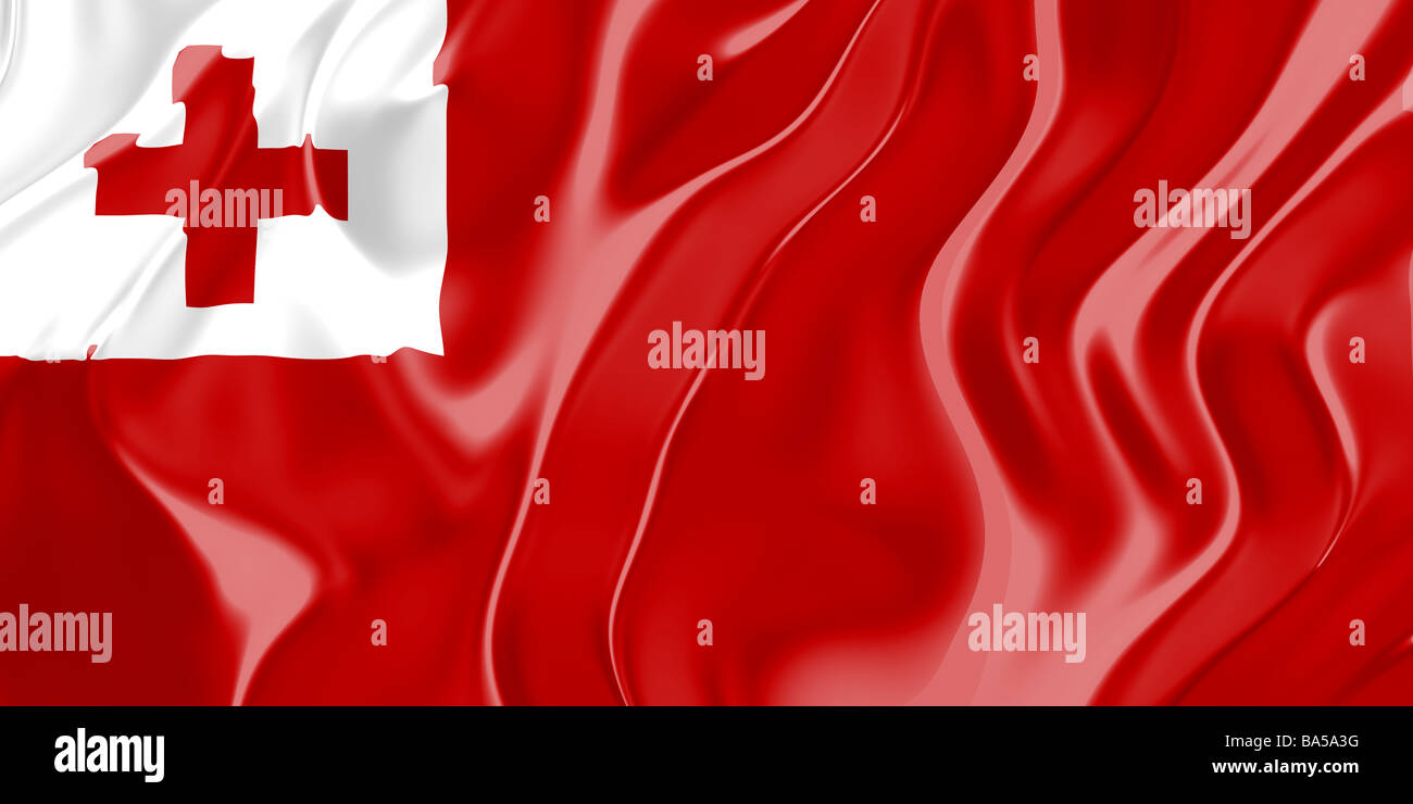 Flag of Tonga national country symbol illustration Stock Photo - Alamy