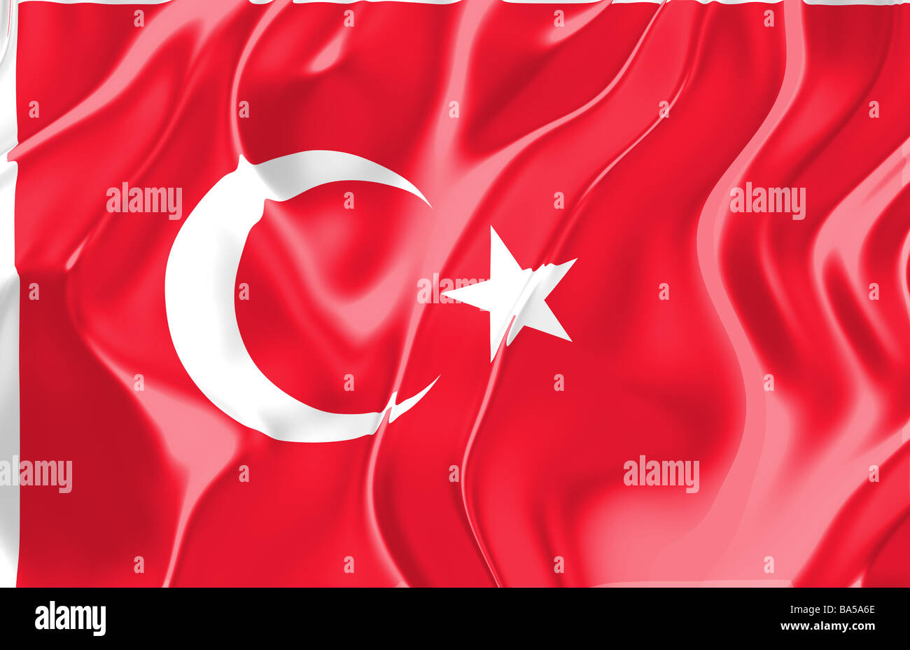 Flag of Turkey national country symbol illustration Stock Photo - Alamy