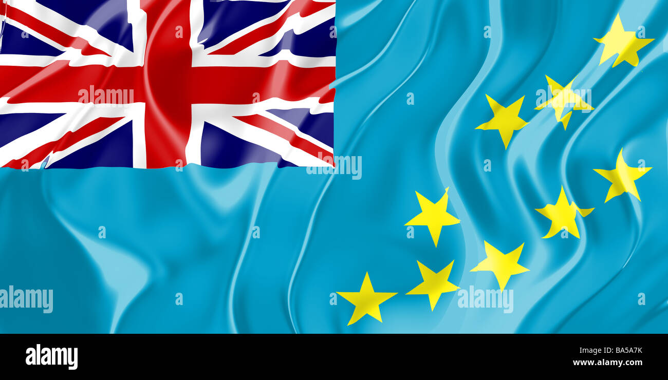 Flag of Tuvalu national country symbol illustration Stock Photo - Alamy