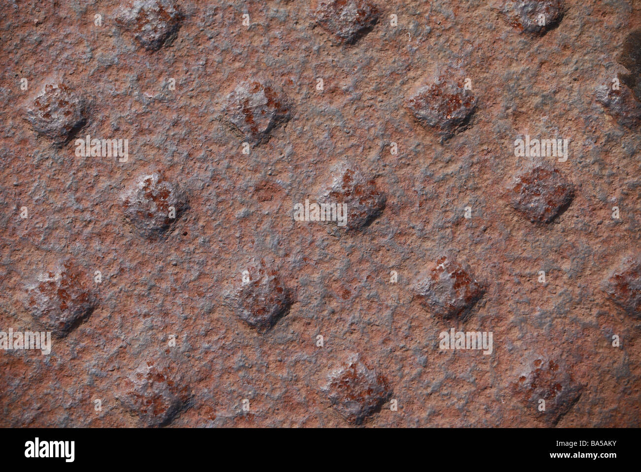 Rusty Metal Plate with Diamond Bumps Stock Photo - Alamy