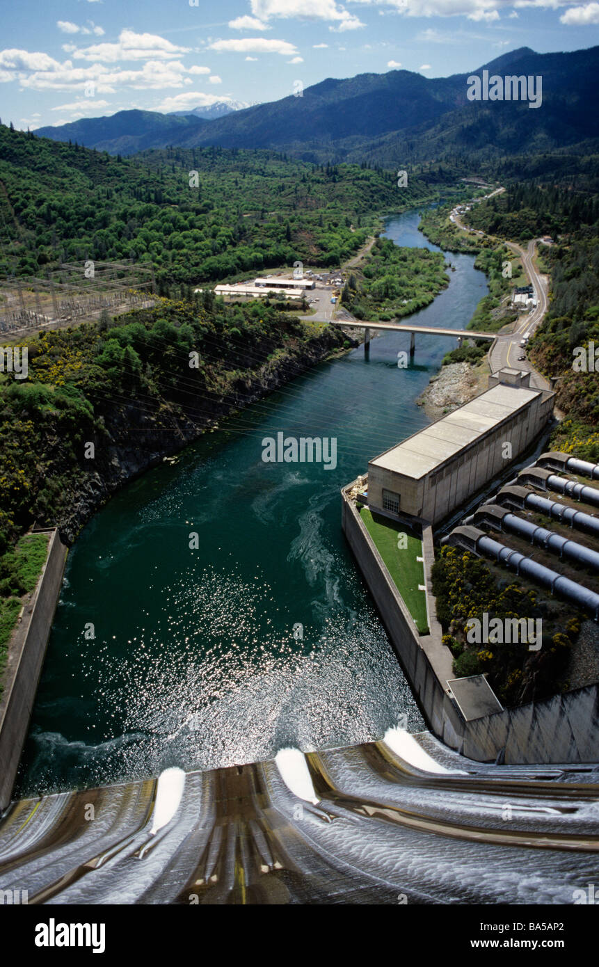 Shasta Dam on the Sacramento river power plant near Redding Northern ...