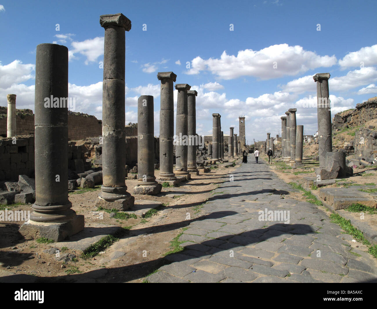 Roman ruins in Bosra SYRIA Ruinas romanas en Bosra SIRIA Stock Photo ...