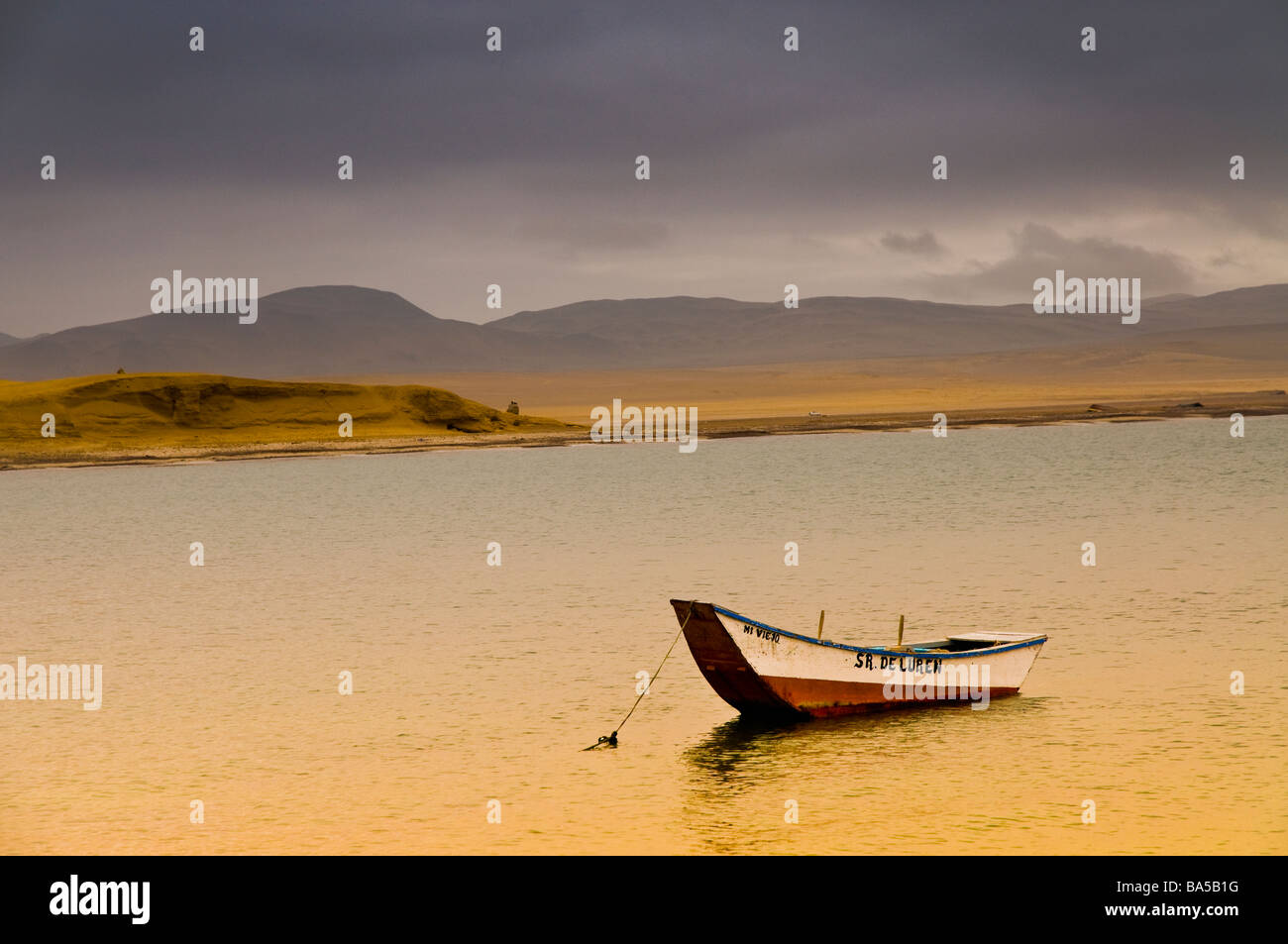 Fishing Boat Paracas National Reserve Peru Stock Photo - Alamy