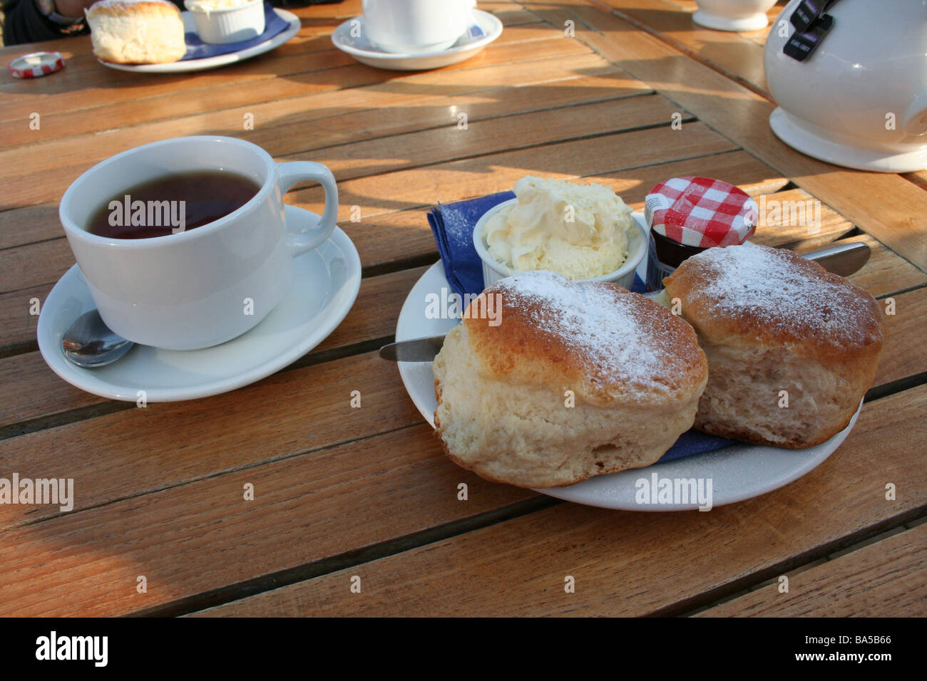 Cornish Cream Teas and Scones Stock Photo - Alamy