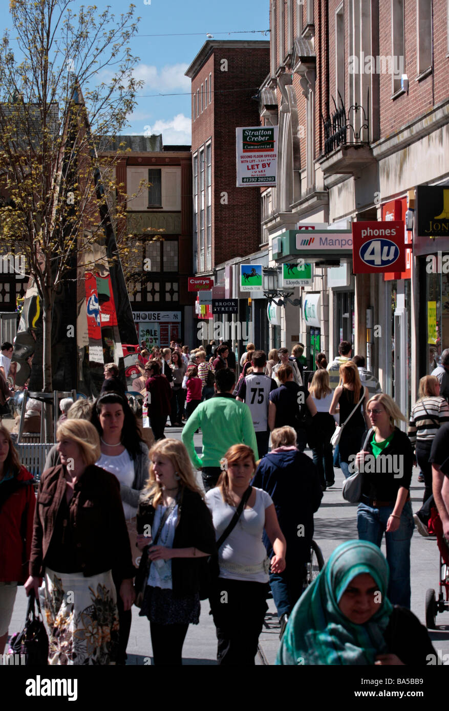 High Street, Exeter, Devon Stock Photo - Alamy