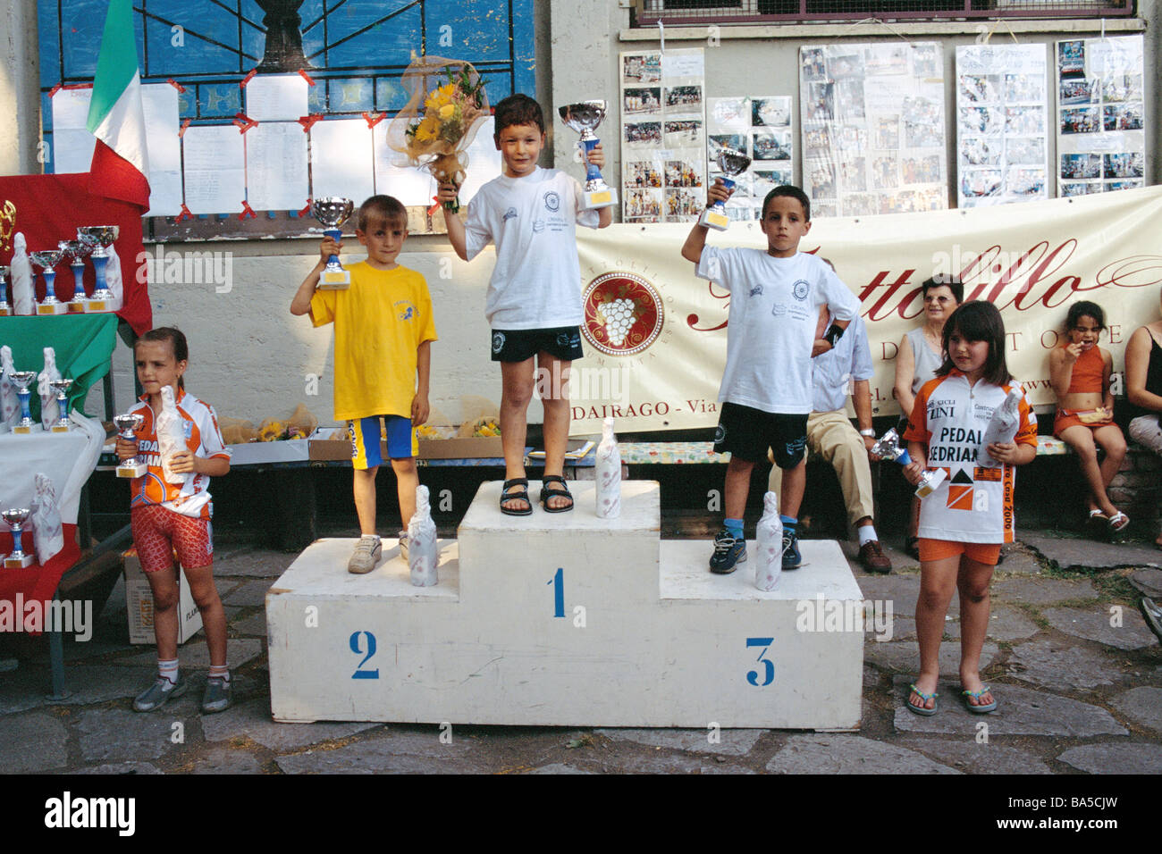 Winners podium race bike hi-res stock photography and images - Alamy