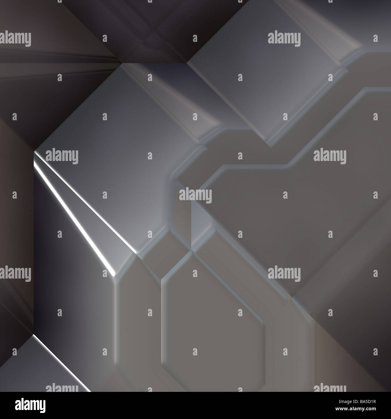 Abstract background design with smooth metallic angular geometric ...