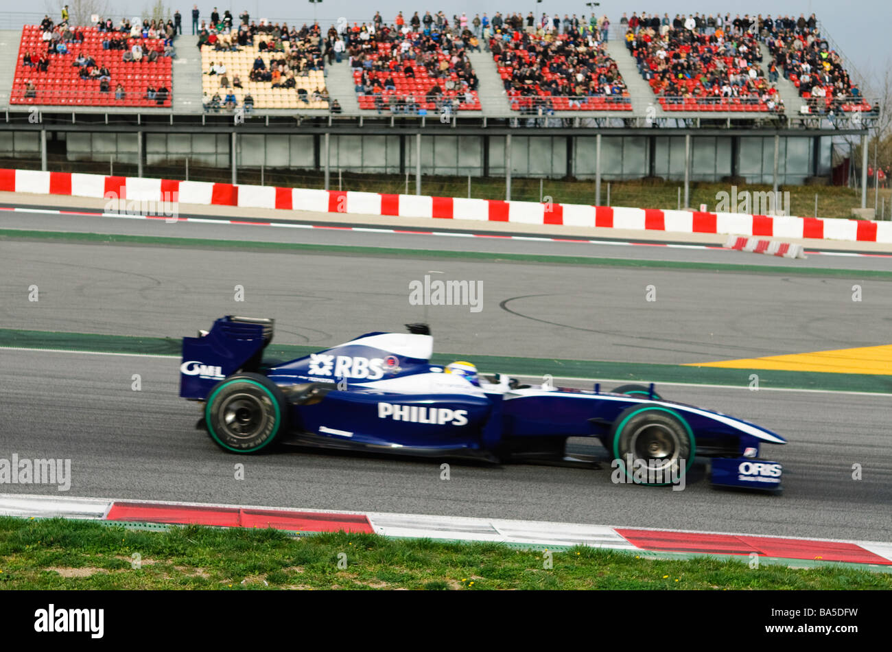 Nico Rosberg in the Williams FW31 race car during Formula One testing ...