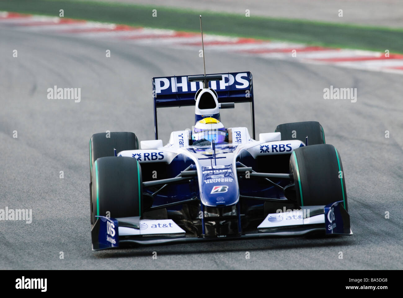 Nico Rosberg in the Williams FW31 race car during Formula One testing ...