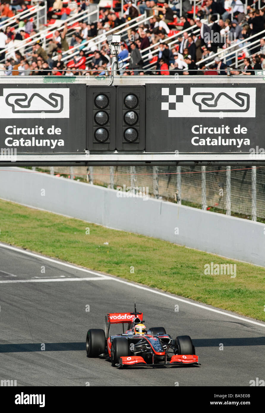 Lewis HAMILTON in the McLaren Mercedes MP4 24 race car during Formula ...