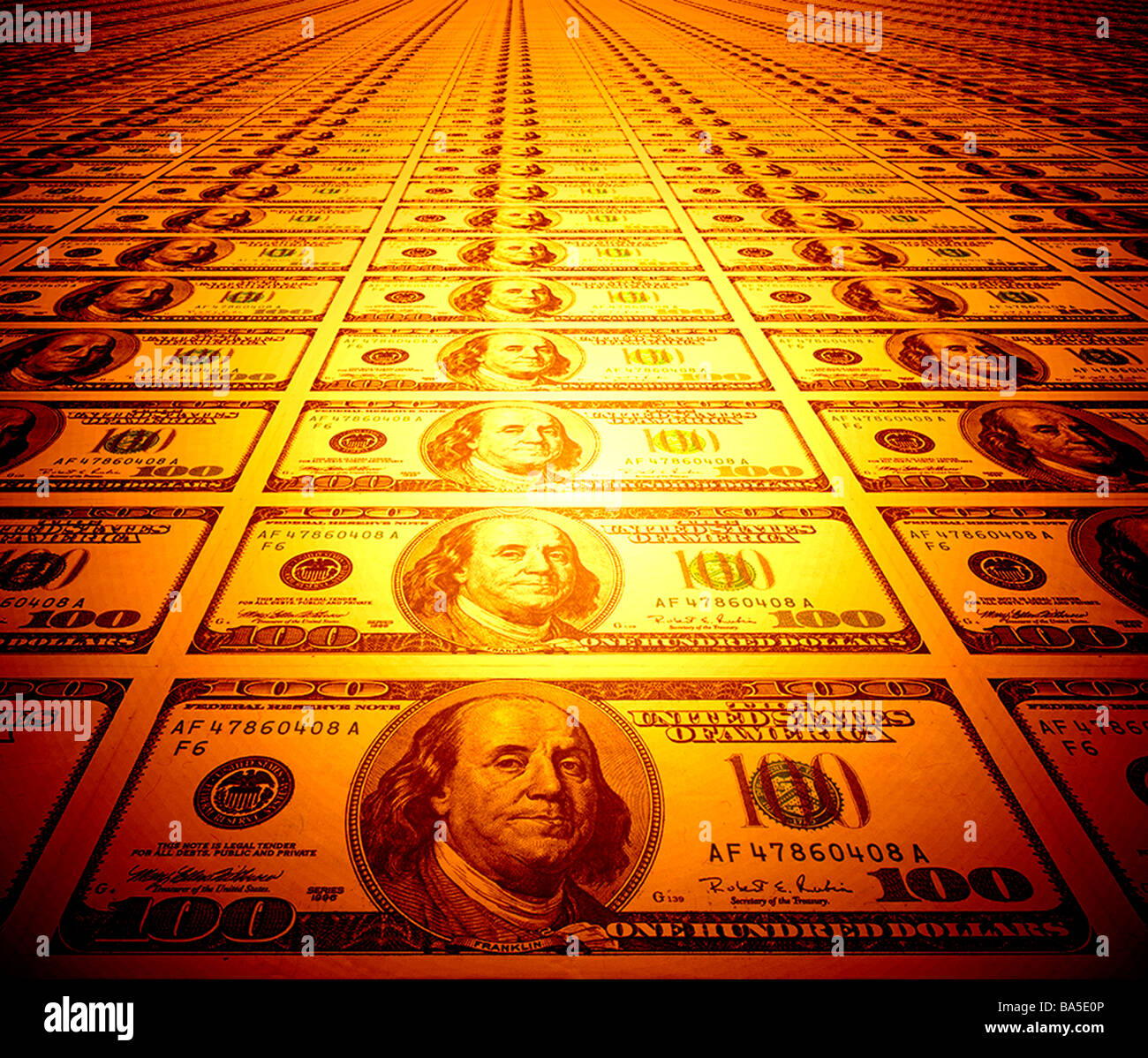 Dollar bills usa tiled infinity hi-res stock photography and images - Alamy
