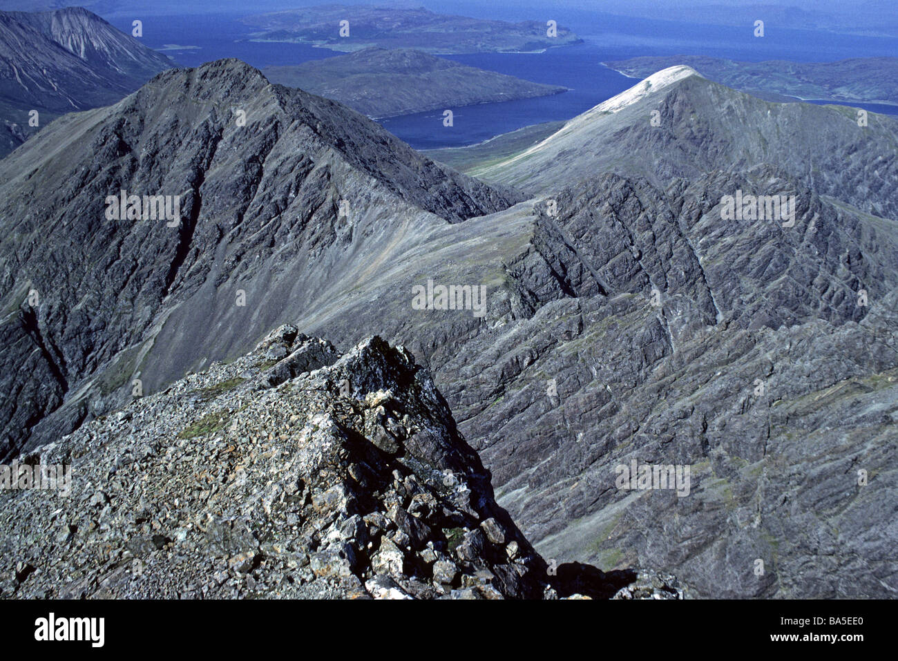 Garbh-bheinn, Clach Glas and Belig, viewed from Blaven. Strathaird ...