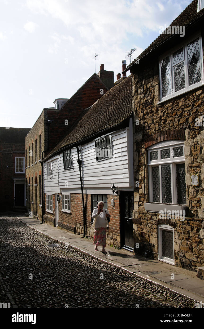 Buildings on the historic West Street in Rye a medieval Cinque ports ...