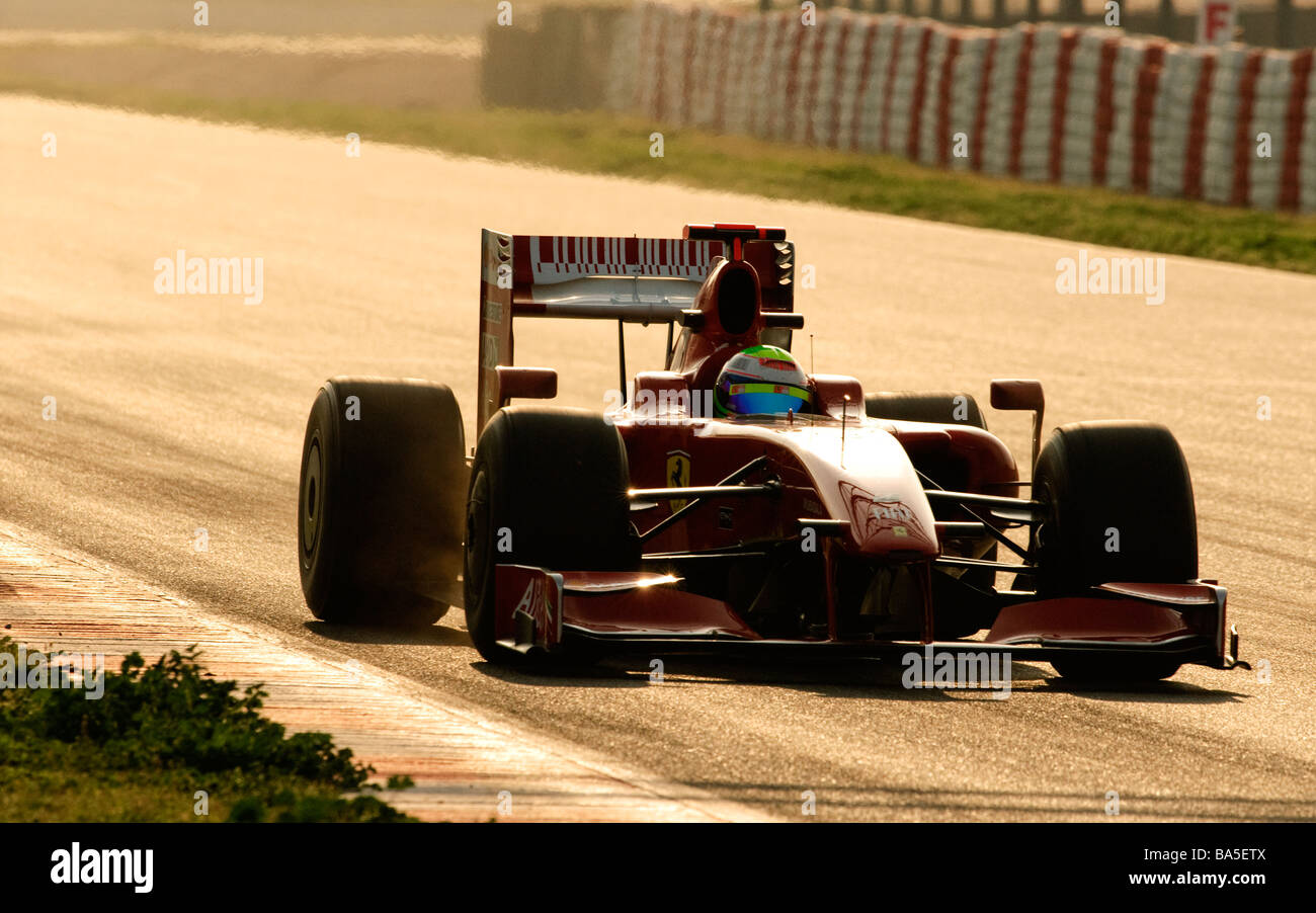 Felipe MASSA in the Ferrari F60 race car during Formula One testing ...