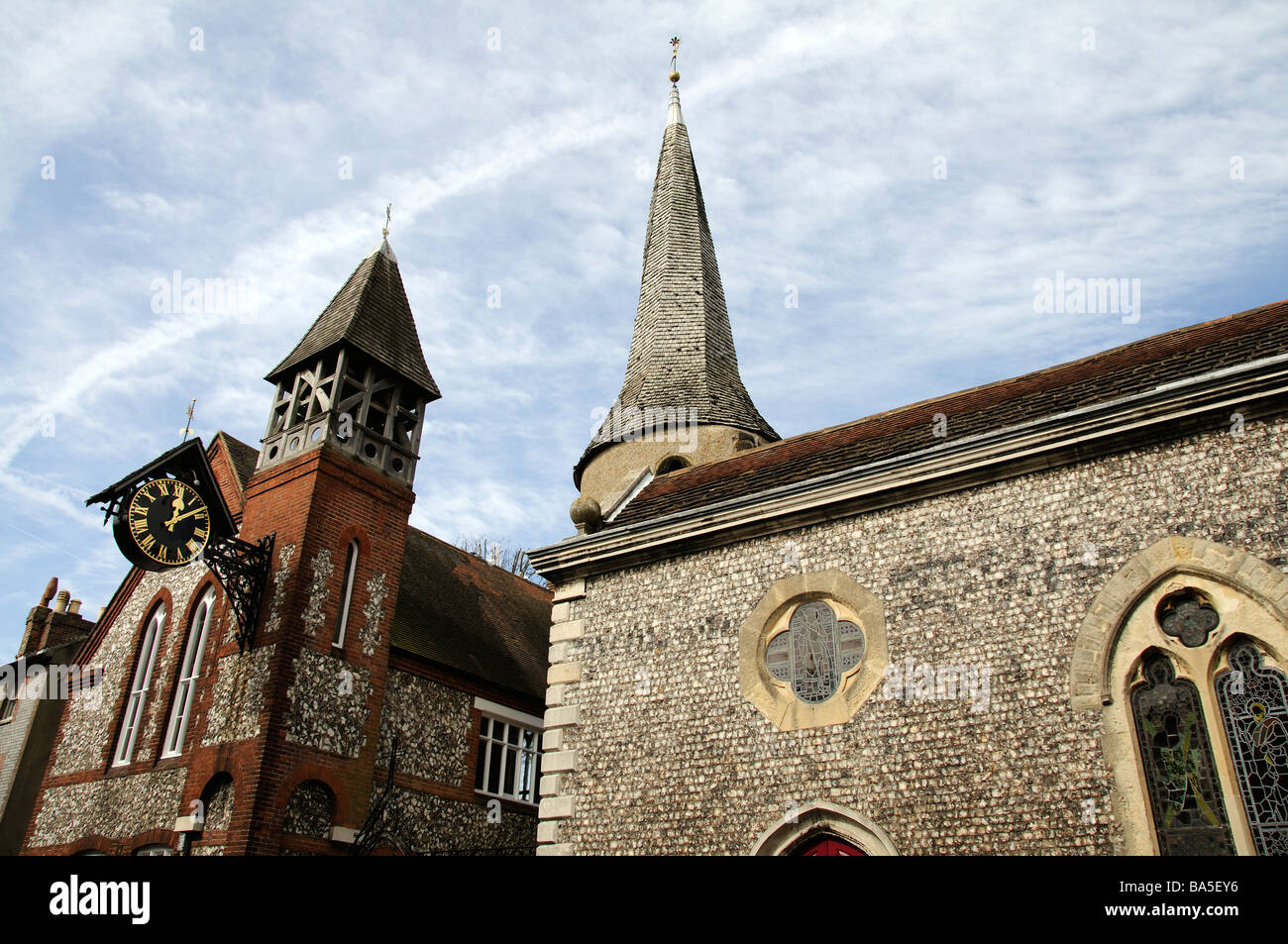 St Michaels Church on the High Street in lewes West Sussex England UK ...