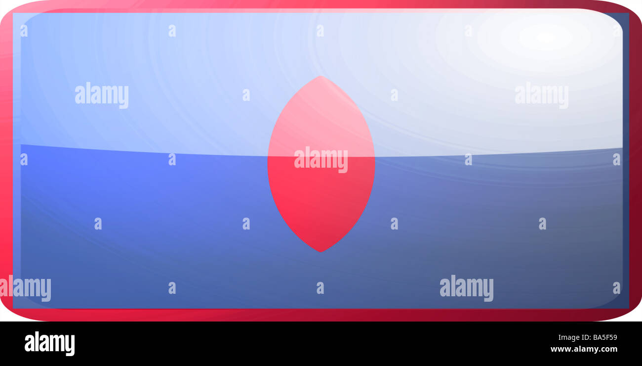 Flag of Guam national country symbol illustration glossy button icon ...