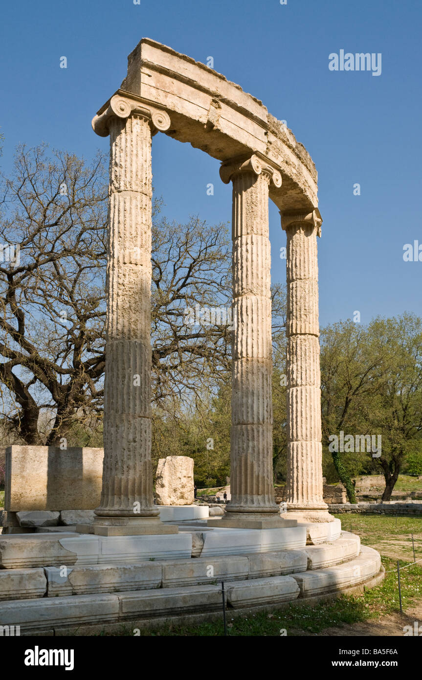 The philippeion at Ancient Olympia Peloponnese Greece Stock Photo - Alamy
