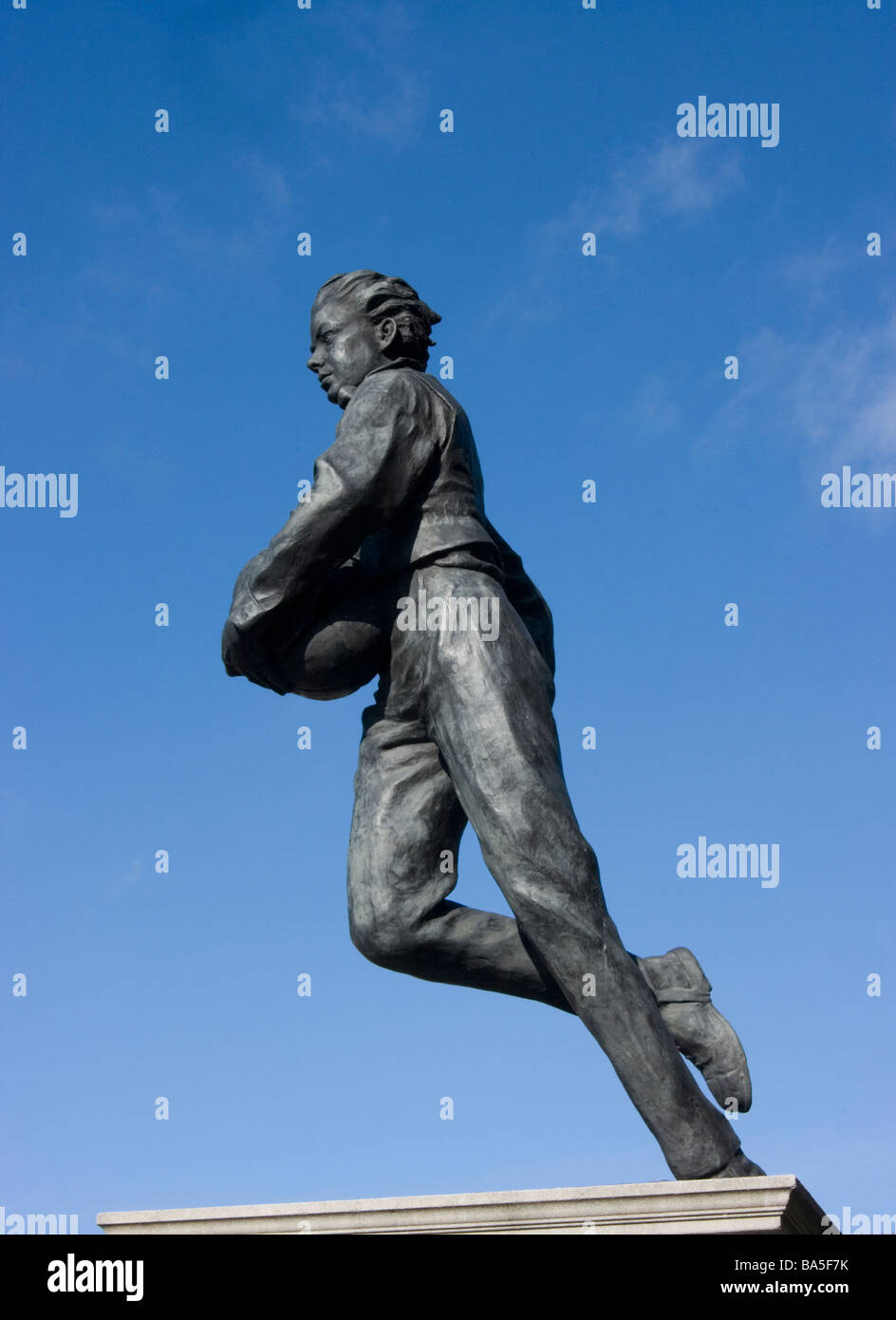 William Webb Ellis statue outside Rugby School, Warwickshire Stock ...