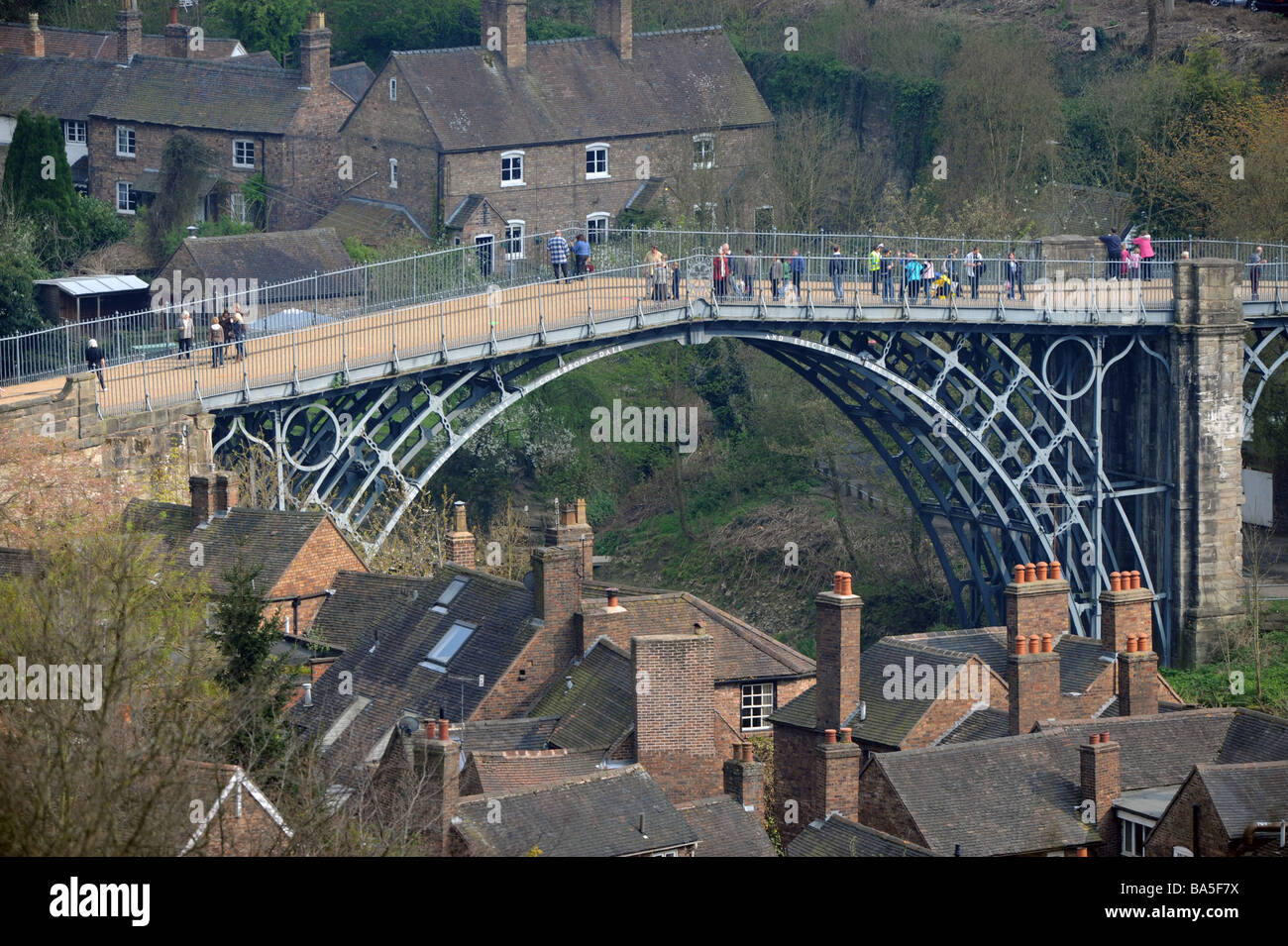 Aerial view of The Ironbridge in Telford Shropshire England Uk Stock ...