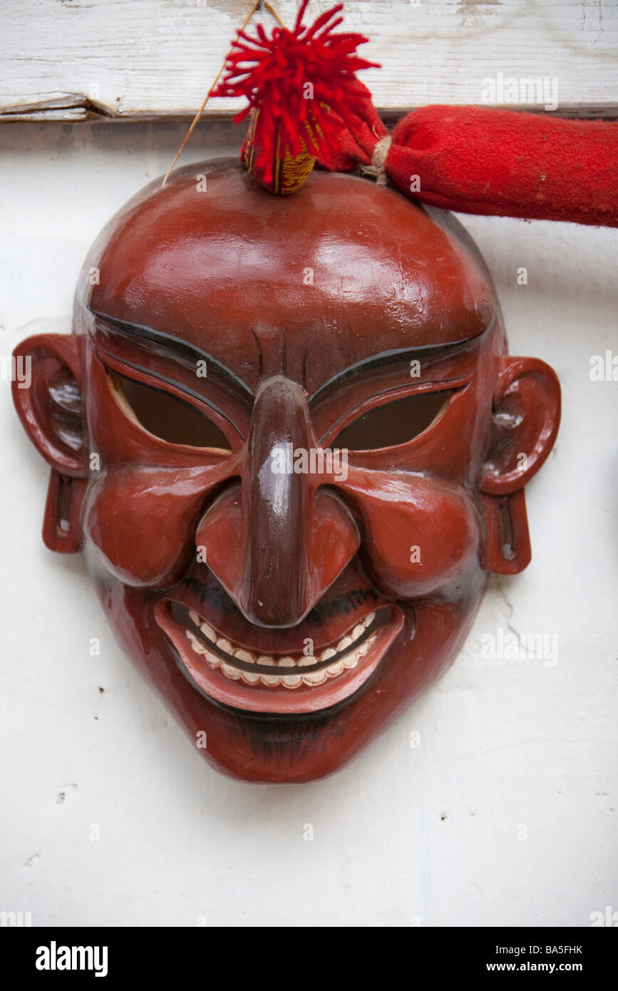 Mask of Demon - God. Expressive scary face close up. Vertical, 90737 ...
