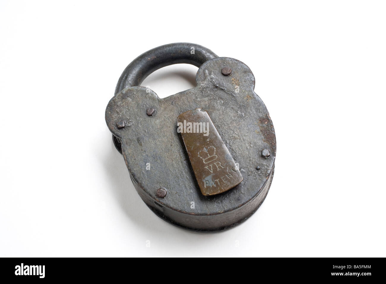 Old Victorian padlock, closed Stock Photo - Alamy