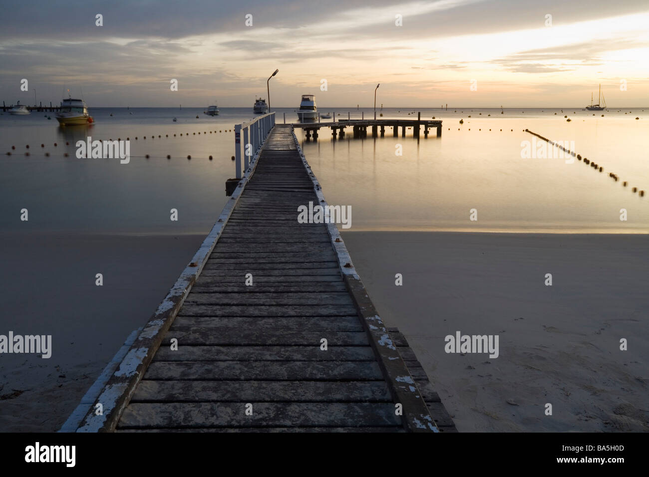Wooden jetty at Thomson Bay. Rottnest Island, Western Australia ...