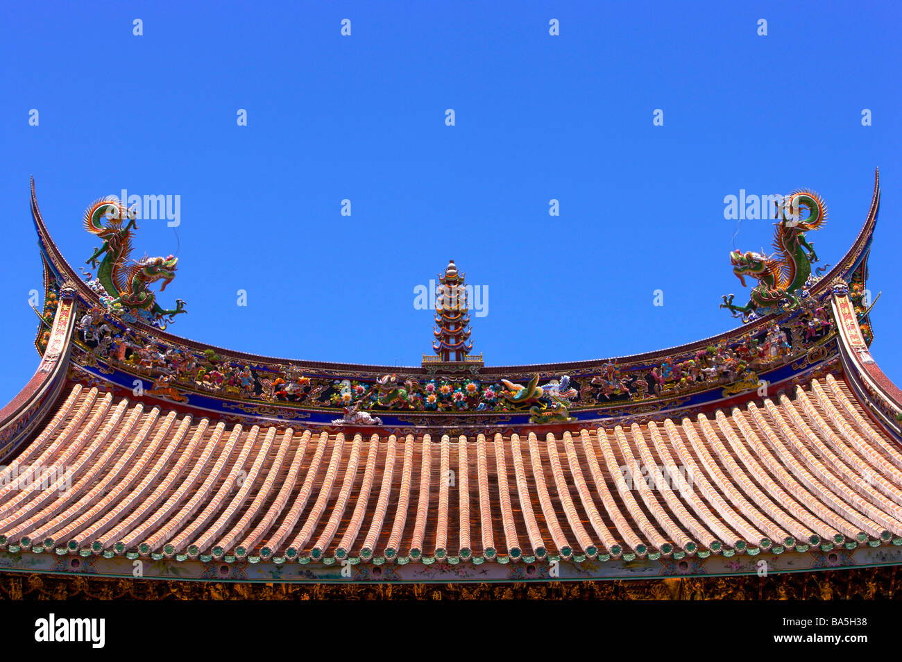Detail of Chinese temple roof Stock Photo - Alamy
