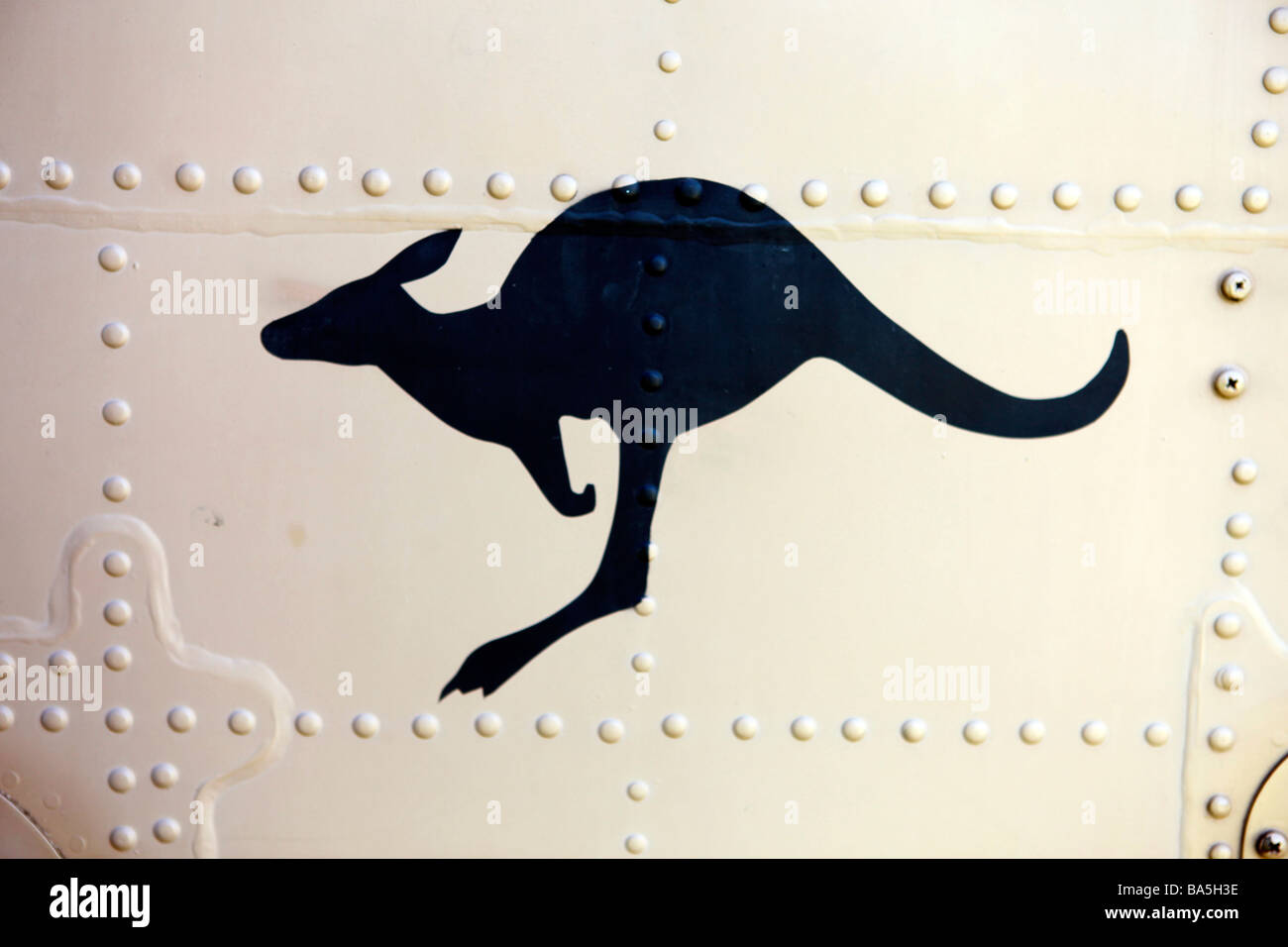 Kangaroo logo painted on side of Australian Army Helicopter Stock Photo ...