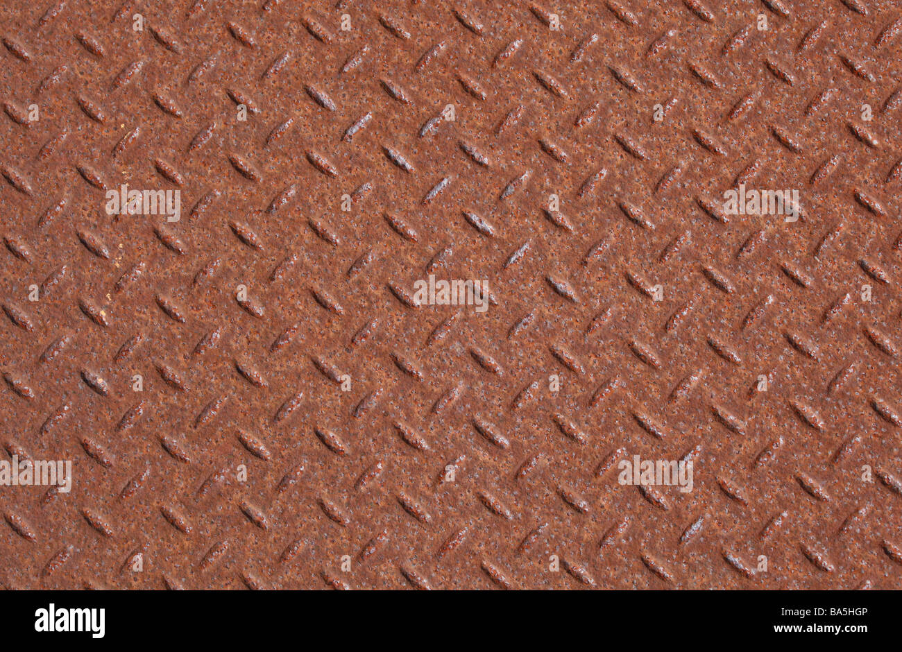 Rusty Metal Plate with Hatched Bumps Stock Photo - Alamy