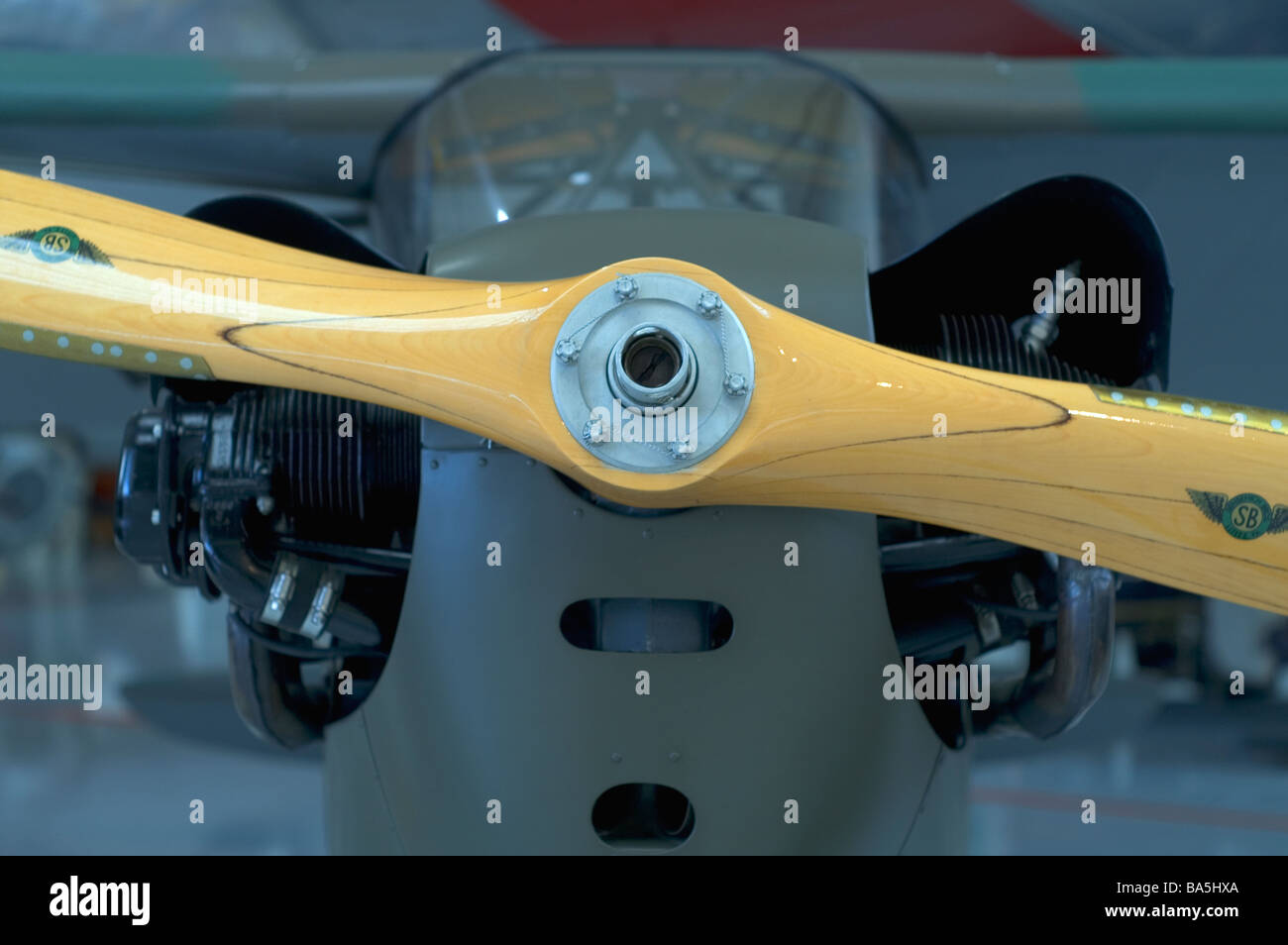 Propeller on single engine prop plane Stock Photo - Alamy